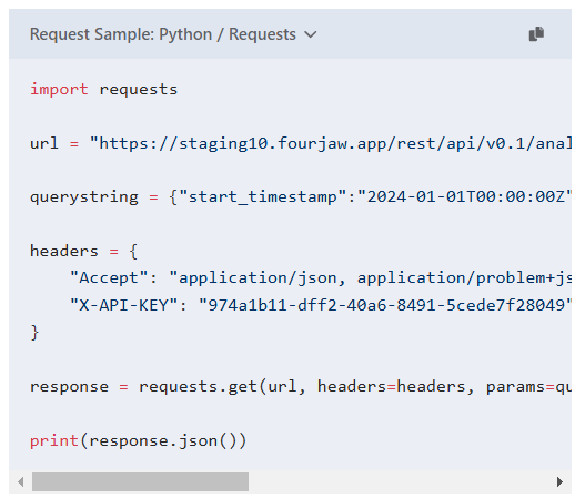 Using the API with Python